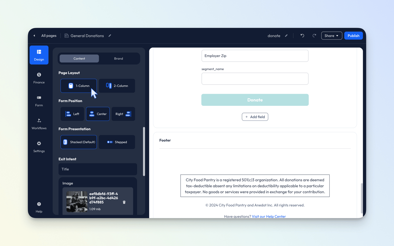 Donation Page Builder